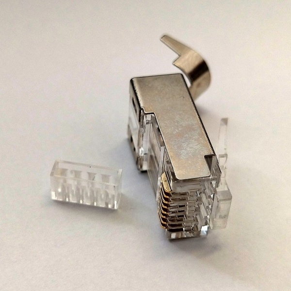 Mufa RJ45 cat6 ECRANATA pass through - Cable S.R.L. - dealer autorizat ...